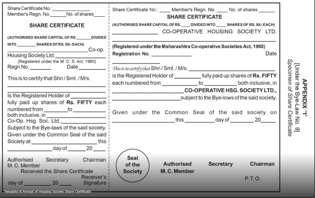 Share Certificate of Housing Society: Meaning, Importance, & How to Get It
